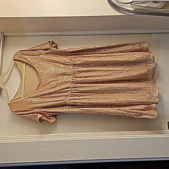 Emory Rose | Dresses | Rose Gold Sequin Dress | Poshmark
